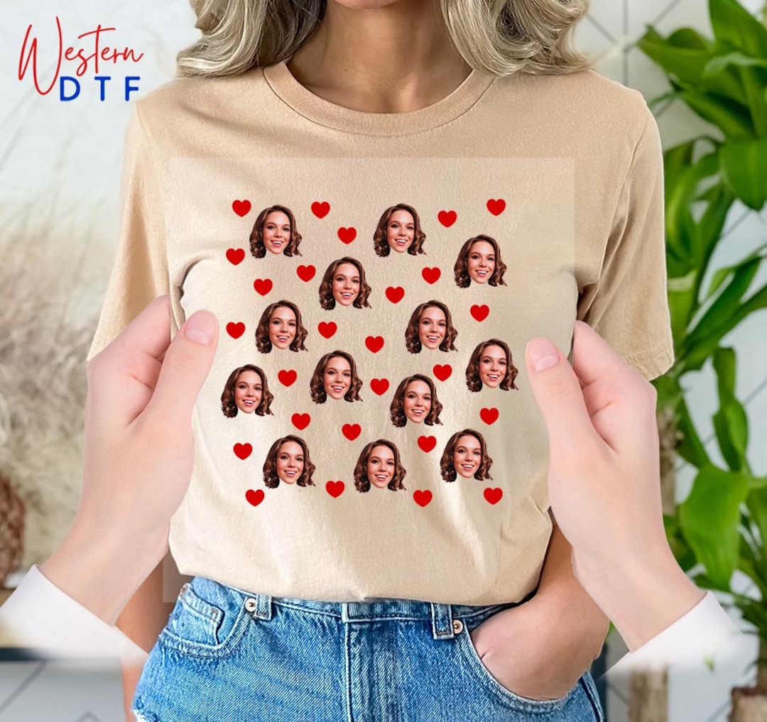Custom Face DTF Heat Transfer: Personalized Iron-on Decal - Etsy