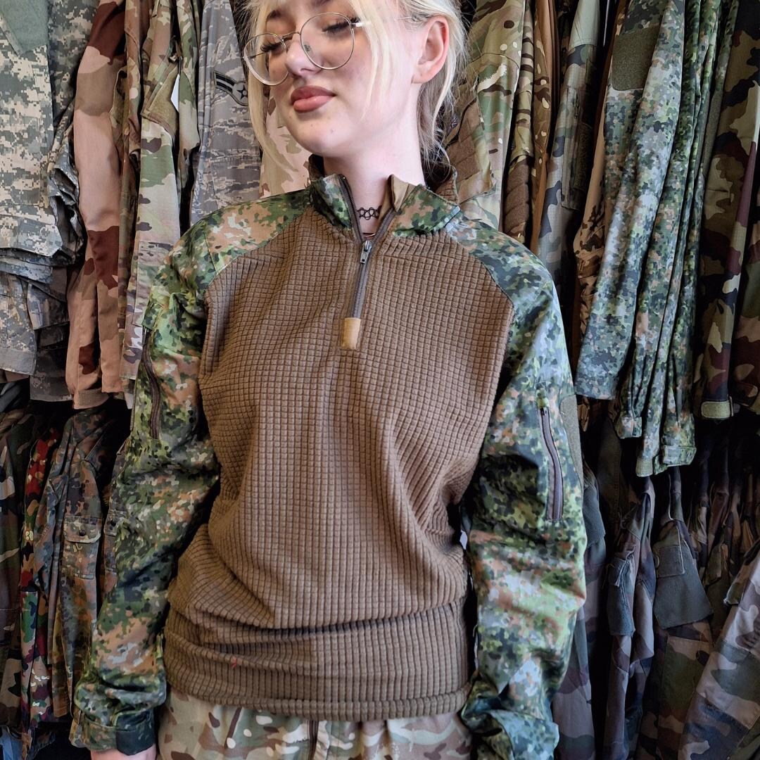 Dutch NFP Green Camo Winter Fleece Combat Shirt Ripstop Medium - Etsy