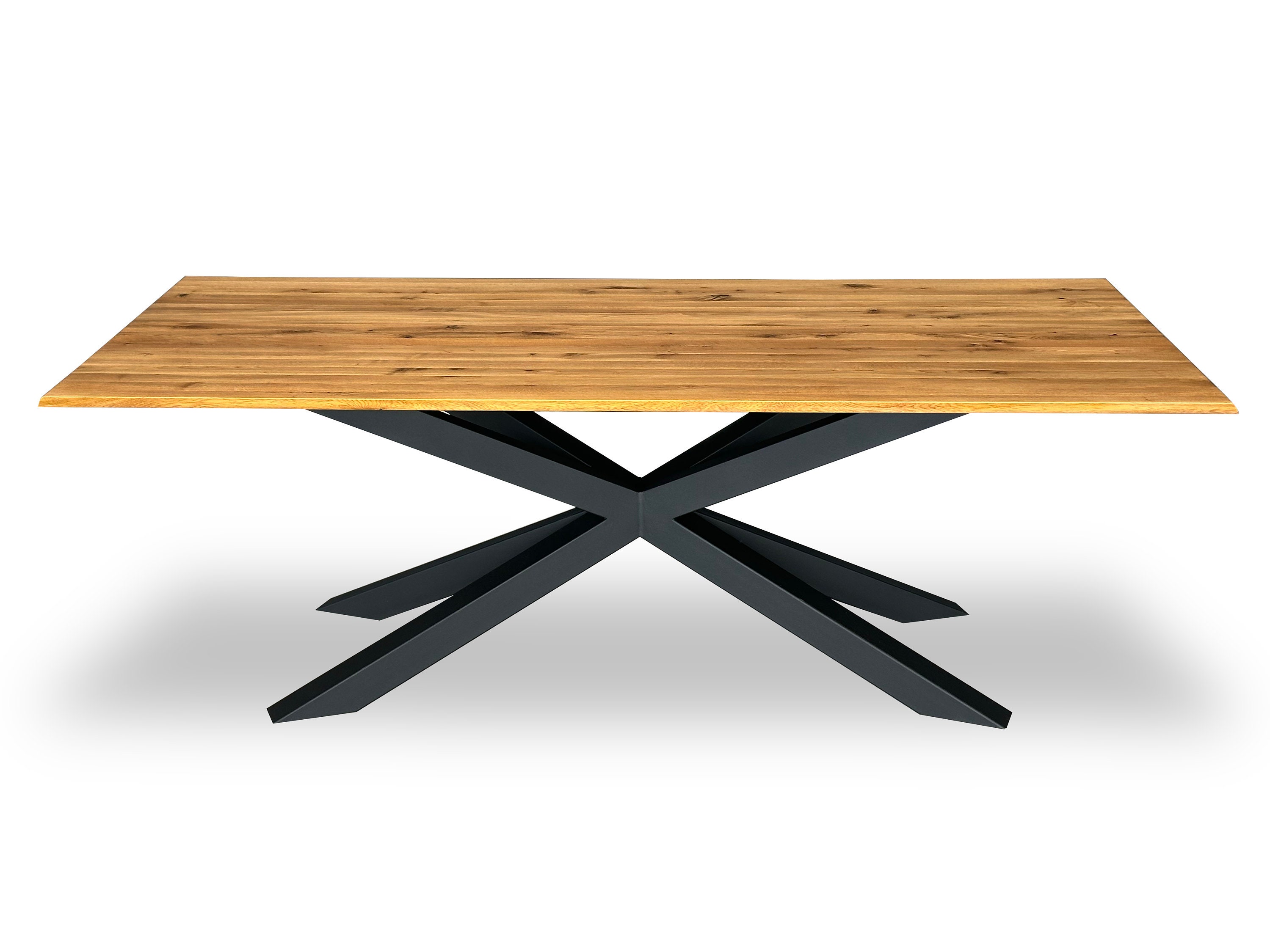 SPIDER Table Solid Oak Wood, Metal Spider Legs, Natural Wood - Etsy