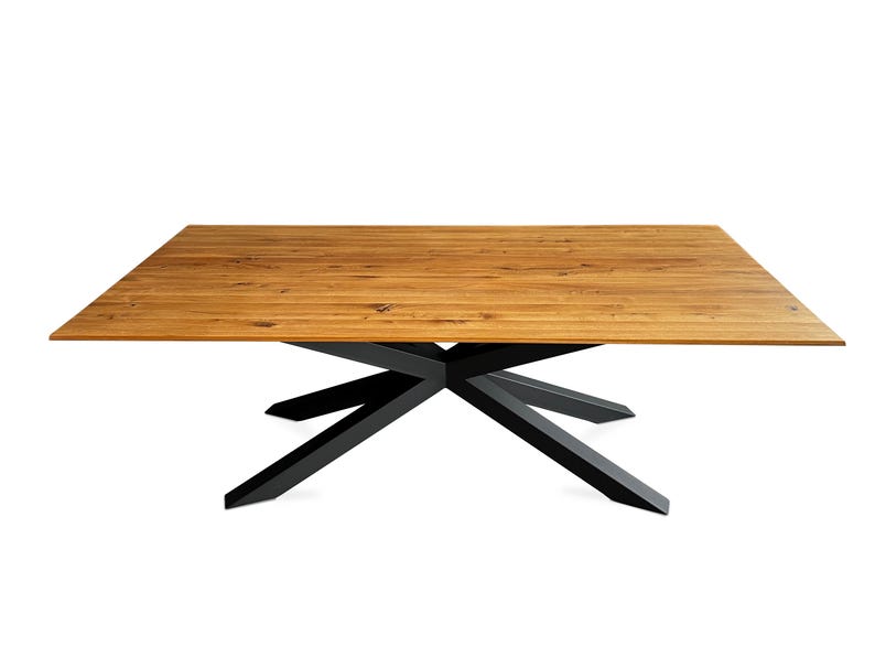 SPIDER Table Made of Solid Oak Wood, With Spider-shaped Metal Legs ...