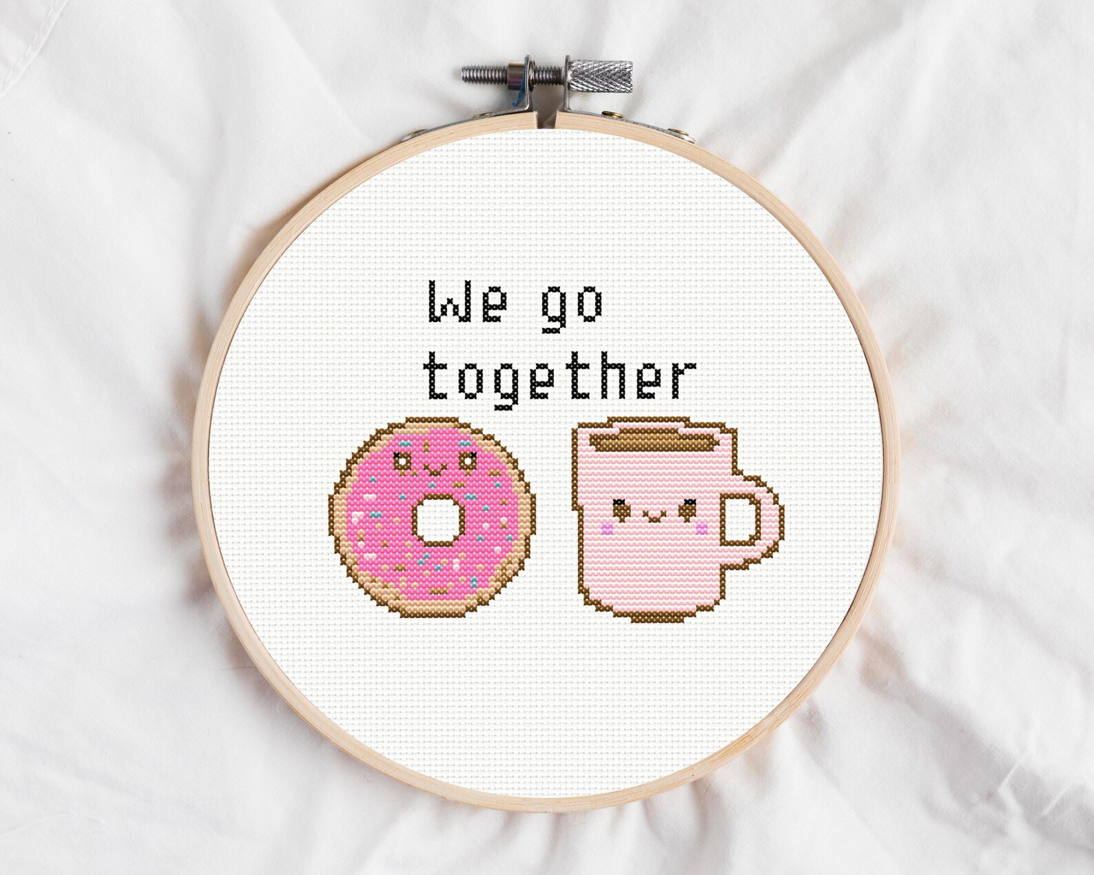 We Go Together Coffe and Donut Cross Stitch Pattern PDF for Instant ...
