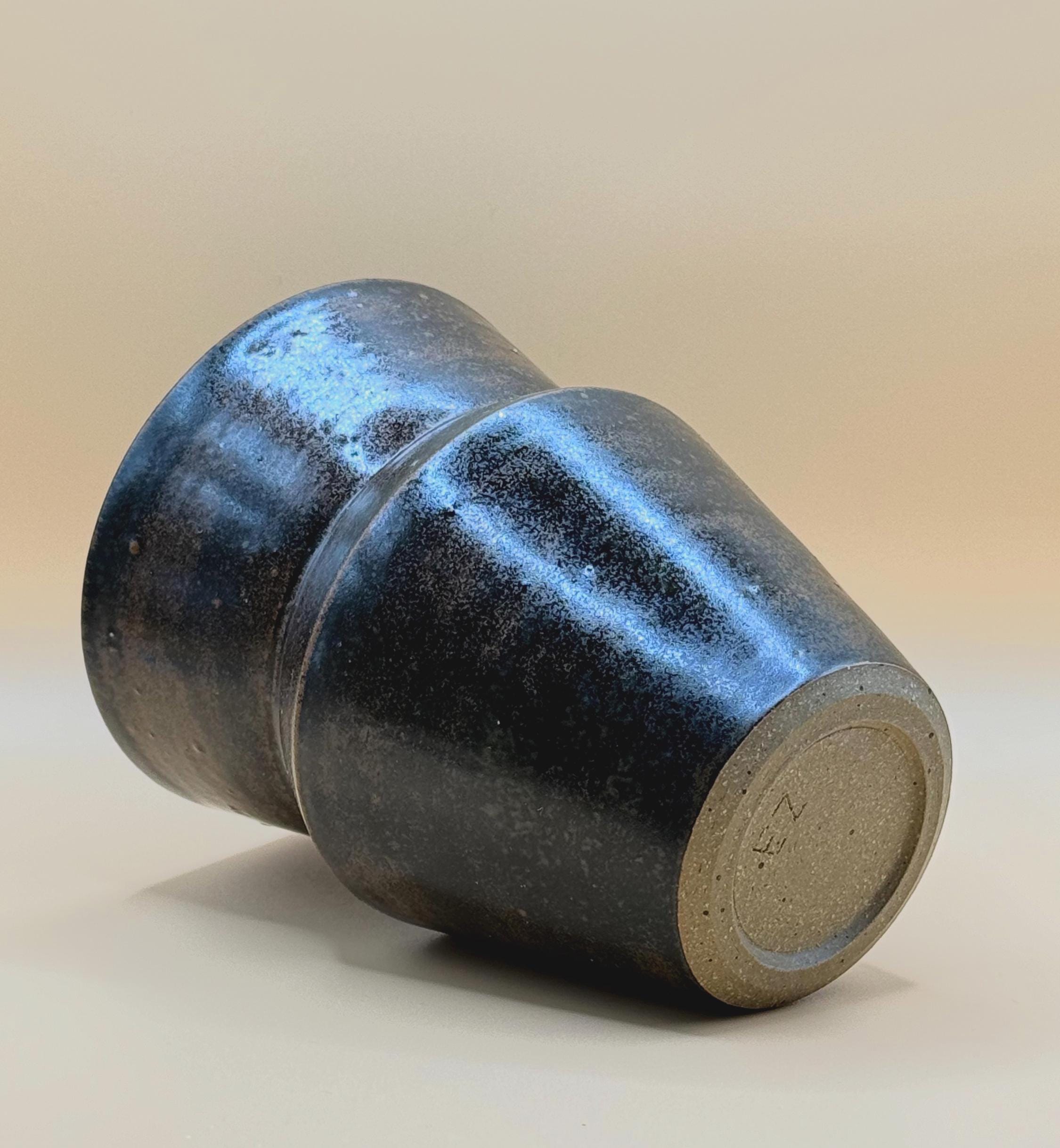 Angular Ceramic Vase, Tenmoku - Etsy