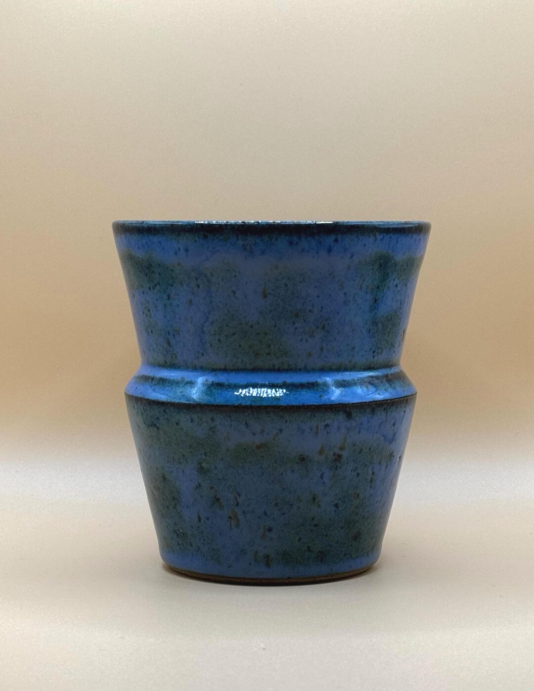 Small Angular Ceramic Vase, Sapphire - Etsy