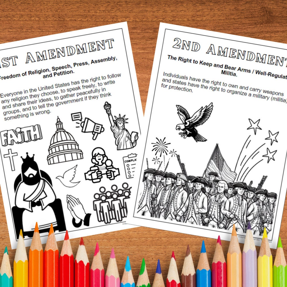 Bill of Rights Coloring Book for Kids Fun and Easy Learning - Etsy