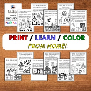 Bill of Rights Coloring Book for Kids - Fun and Easy Learning! - Etsy