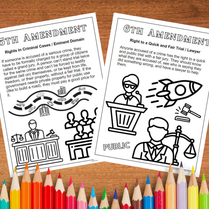 Bill of Rights Coloring Book for Kids - Fun and Easy Learning! - Etsy