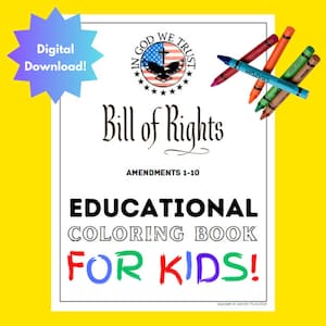 Bill of Rights Coloring Book for Kids Fun and Easy Learning - Etsy