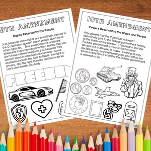Bill of Rights Coloring Book for Kids - Fun and Easy Learning! - Etsy