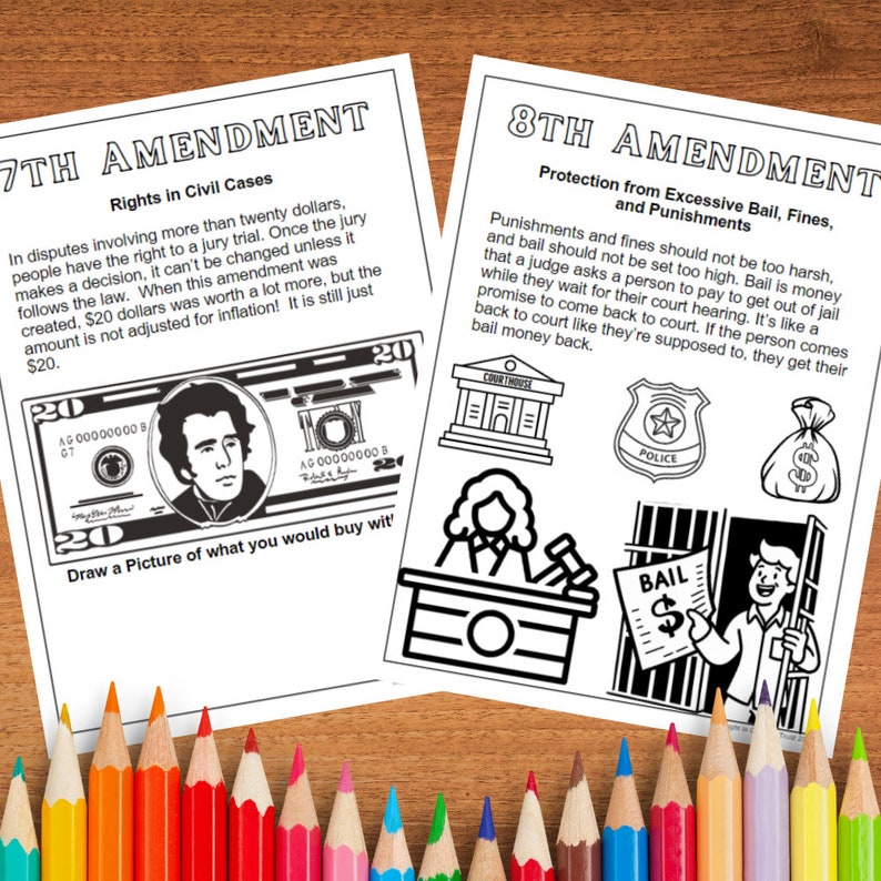 Bill of Rights Coloring Book for Kids - Fun and Easy Learning! - Etsy