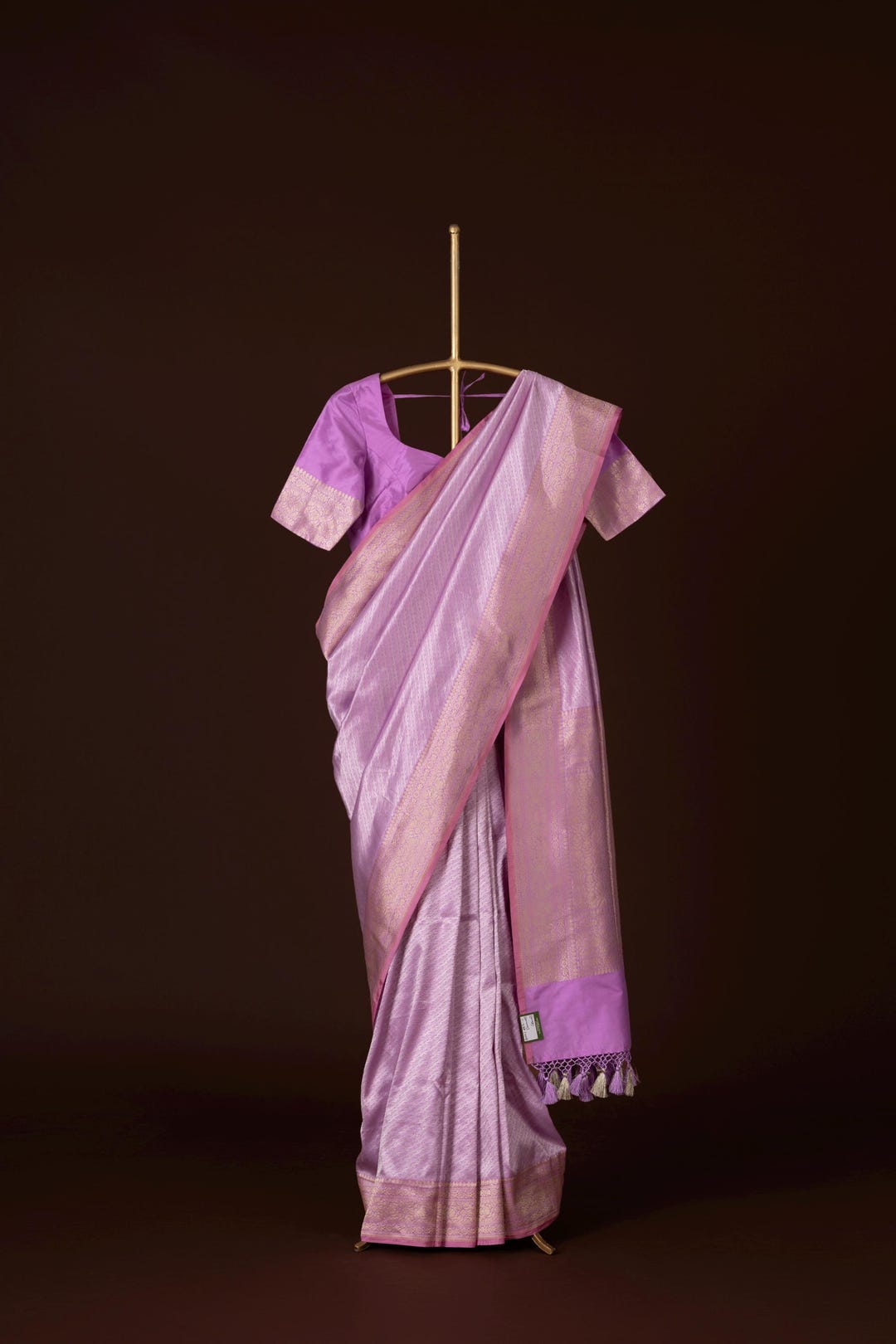 Lavender Tanchoi Katan Silk Designer Banarasi Kadhua Weave Best Quality ...