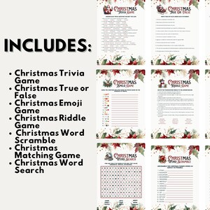 Christmas Game Bundle Printable Christmas Classroom Activities Fun ...