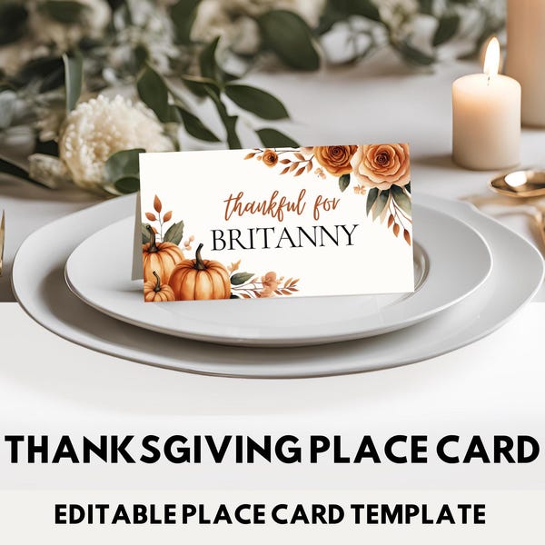 Thanksgiving Place Cards - Etsy