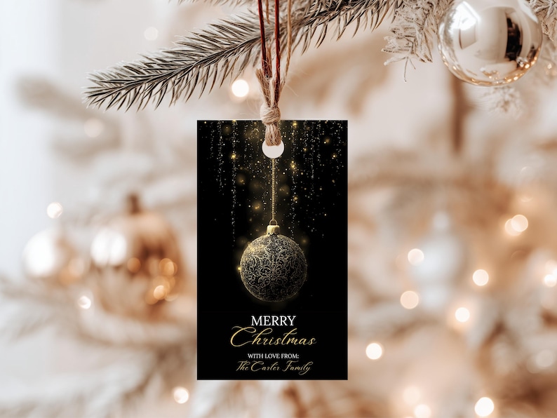 Christmas Gift Tags Canva Template Editable Personalized Christmas Tags ...