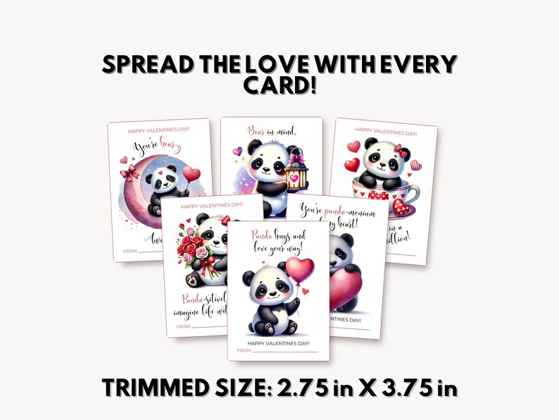 Panda Valentines Day Card Printable Valentine's Day Panda Gift Tags ...