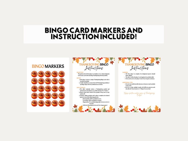 Thanksgiving Bingo Printable Thanksgiving Card Games for Kids Printable ...
