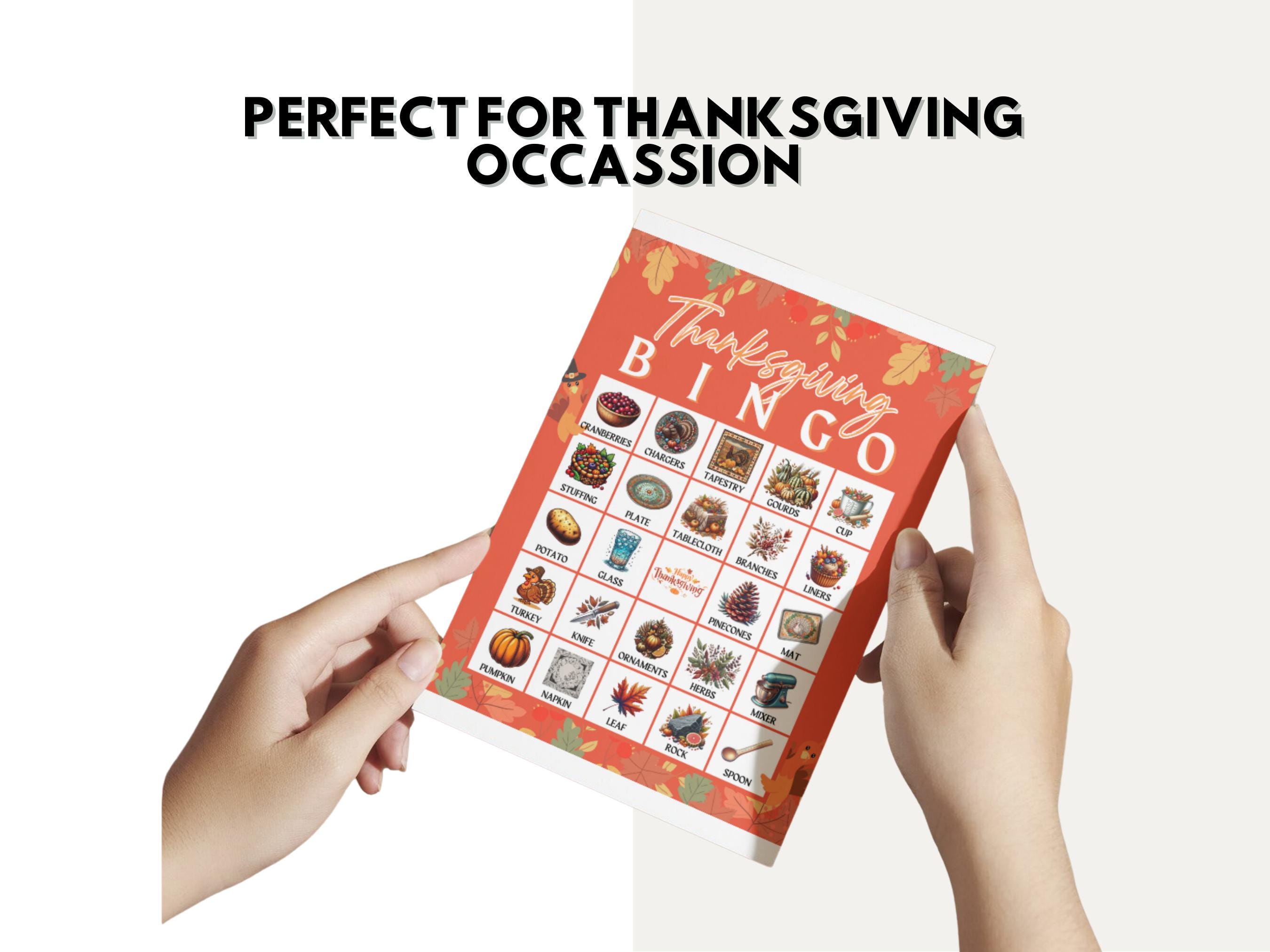 Thanksgiving Bingo Printable Thanksgiving Card Games for Kids Printable ...