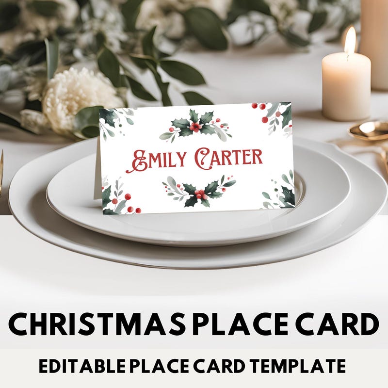 Christmas Place Cards - Etsy
