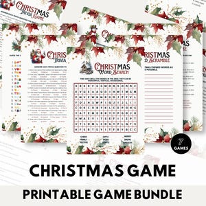 Christmas Game Bundle Printable Christmas Classroom Activities Fun ...