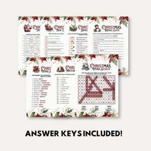 Christmas Game Bundle Printable Christmas Classroom Activities Fun ...
