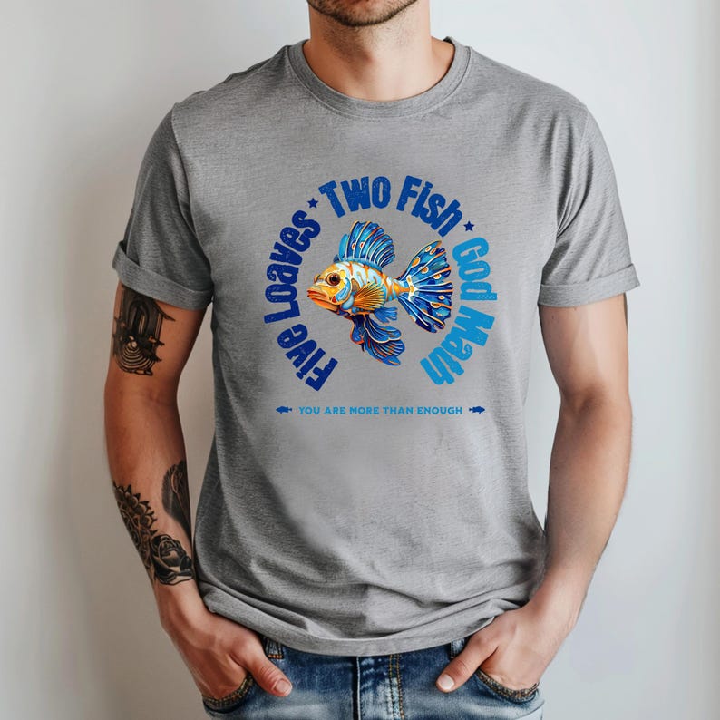 Five Loaves and Two Fish God Math Fish T-shirt | Colorful Fish ...