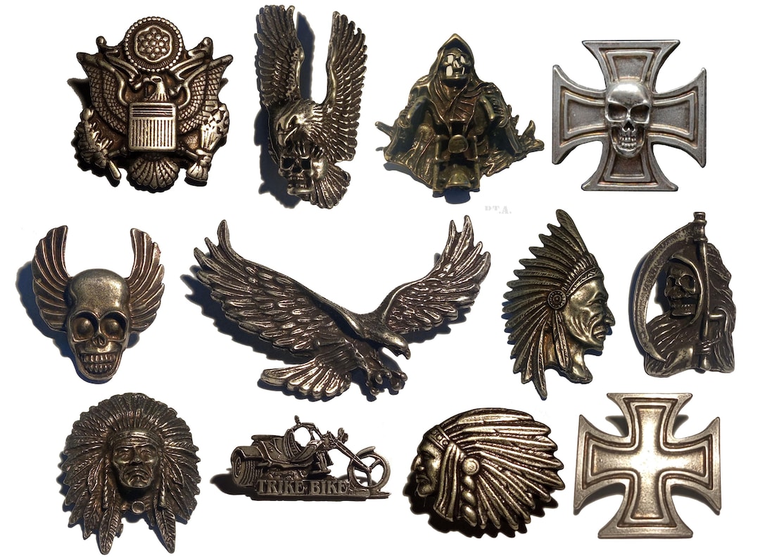 Metal Motorcycle PINS Vintage 80s/90s Badge Insignia Anstecker Pin ...