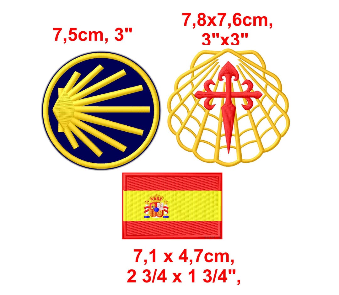 Scallop Shell Cross Patch, Saint James Embroidered Iron-on Applique - Etsy