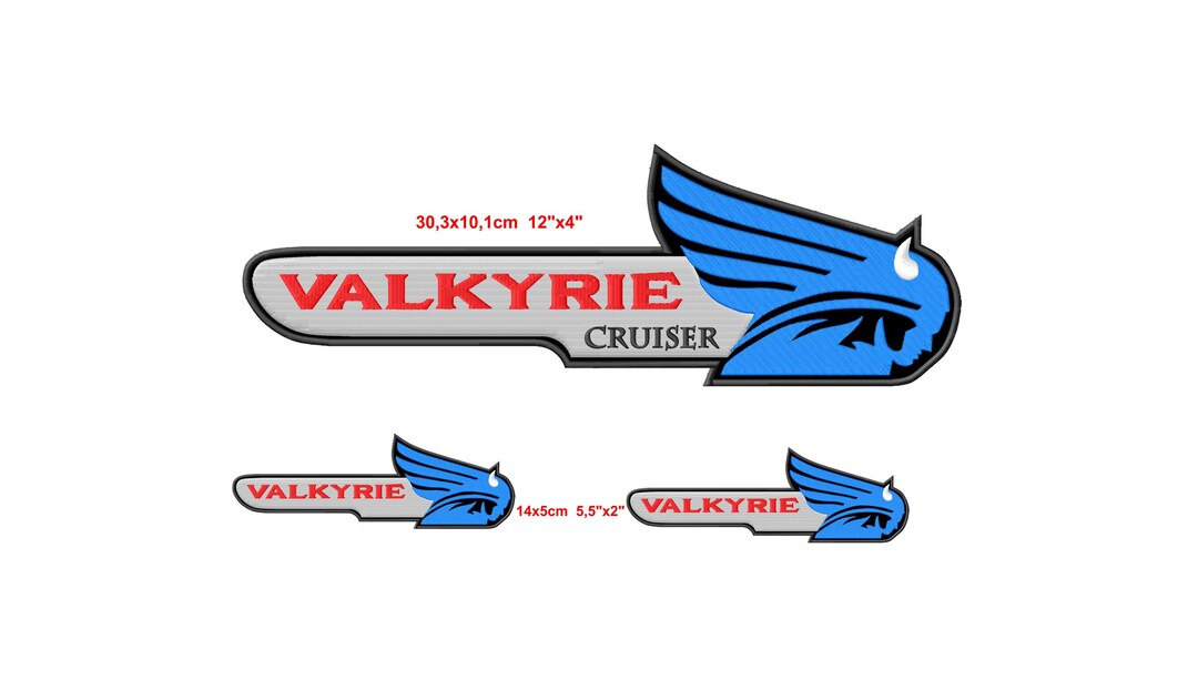Valkyrie Cruiser Iron-on Patch Set: Motorcycle Embroidered Appliques - Etsy