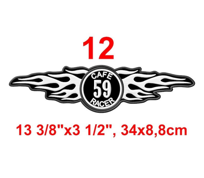 Motorcycle Club Iron-on Patches, Cafe Racer Rocker Design - Etsy