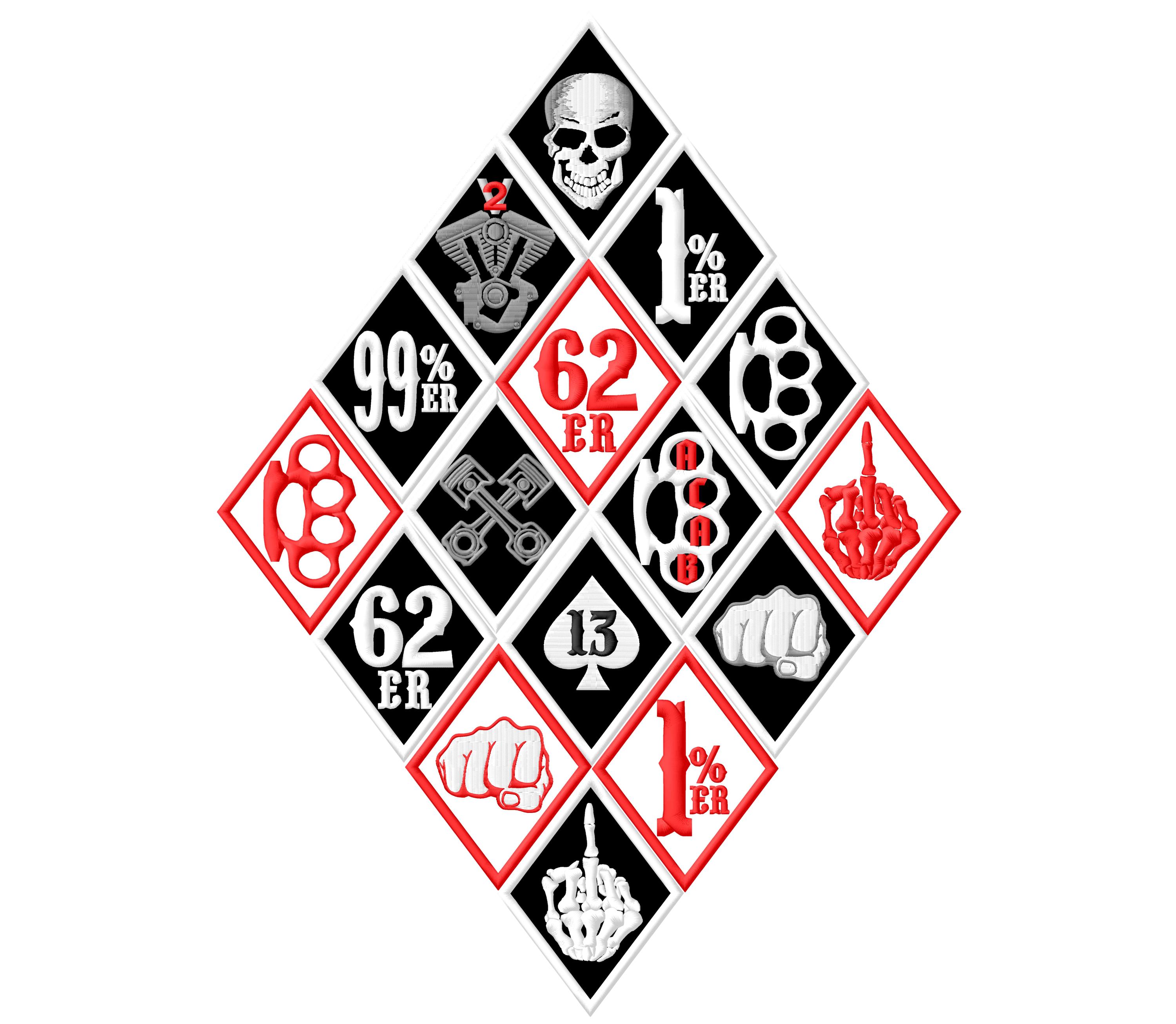 Biker Diamond Embroidery Iron-on Patch - Motorcycle Patches - Etsy