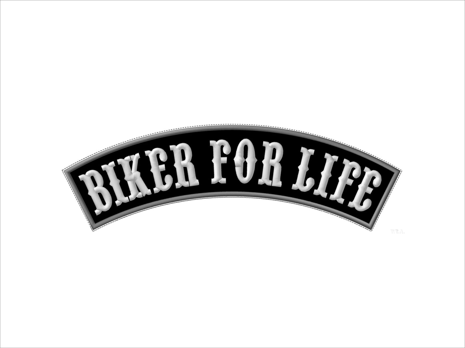 Biker for Life Rocker XL Iron-on Patch - Etsy