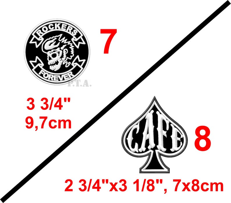 Motorcycle Club Iron-on Patches, Cafe Racer Rocker Design - Etsy