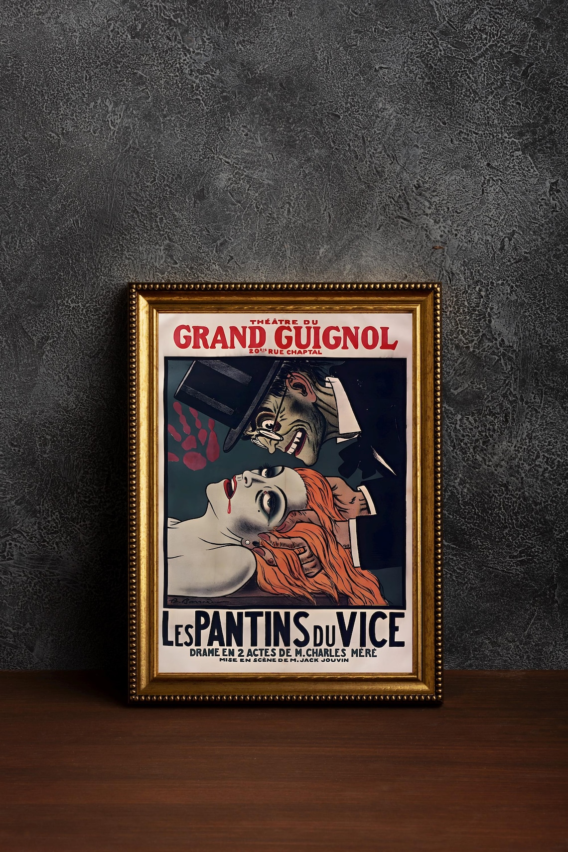 Vintage "théâtre Du Grand Guignol" Digital Download Poster 23 Sizes ...