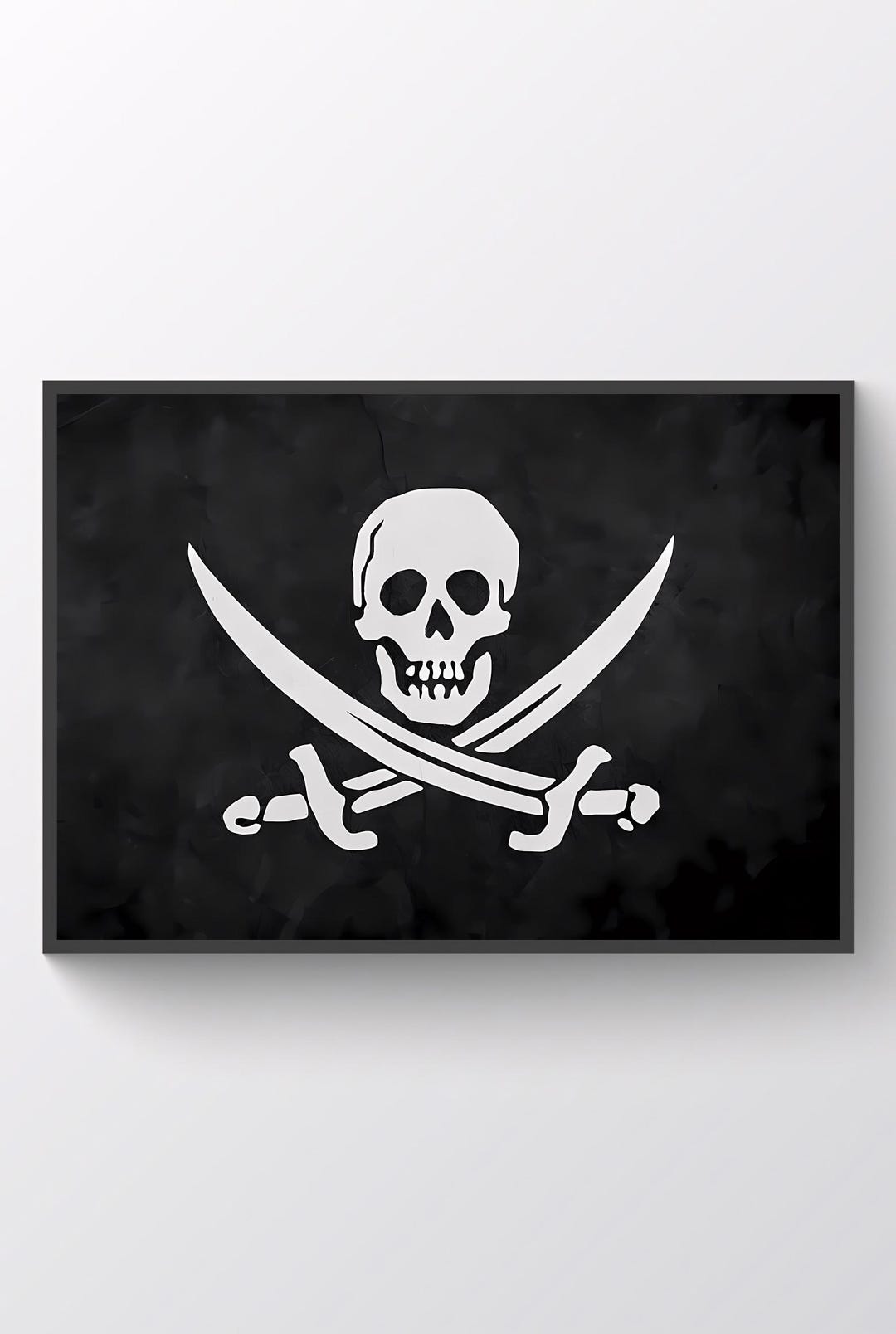 Vintage Pirate Flag Poster, Captain Calico Jack Rackham Black Flag ...