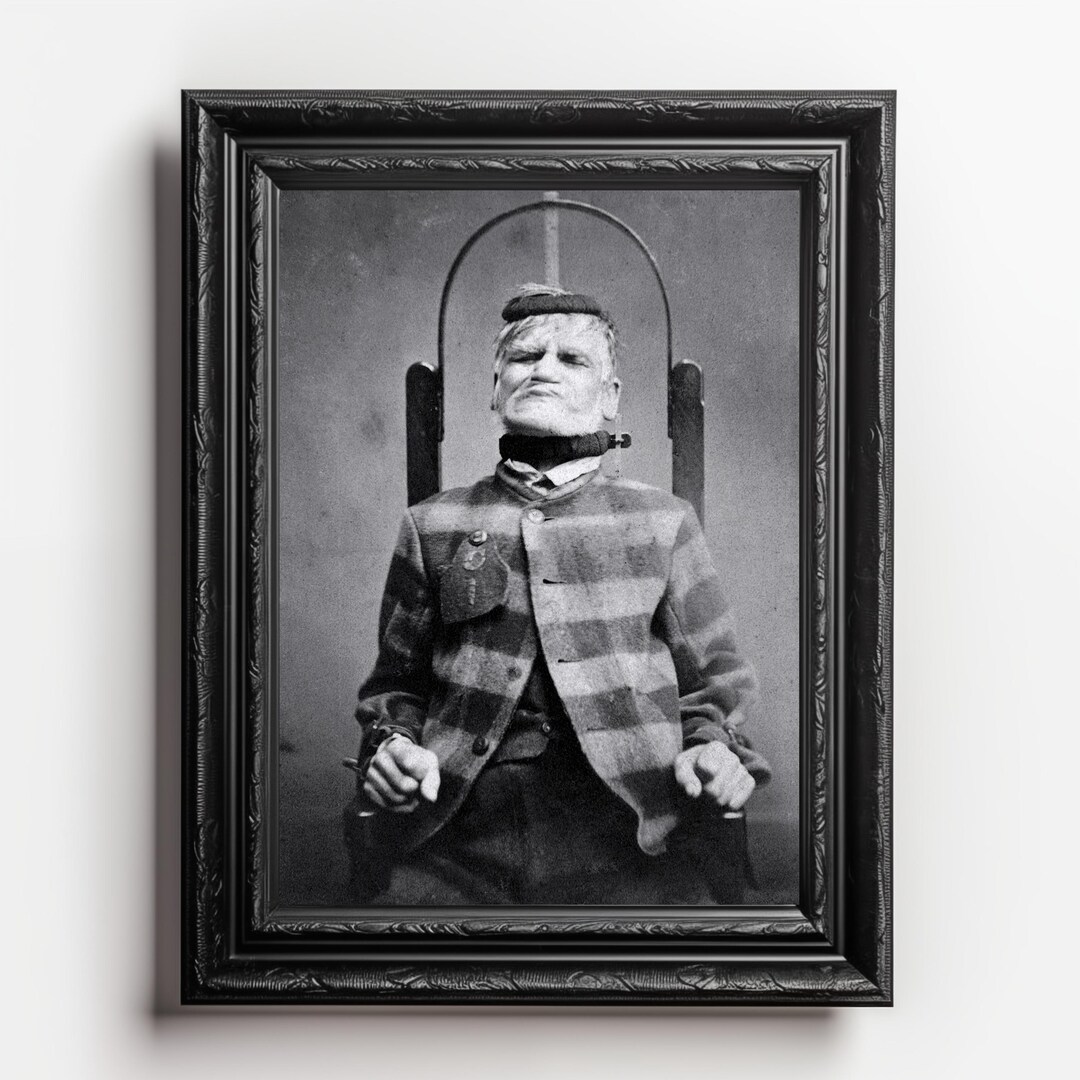 Antique Restraint Chair Photo - Vintage Electroshock, Torture, Prison ...