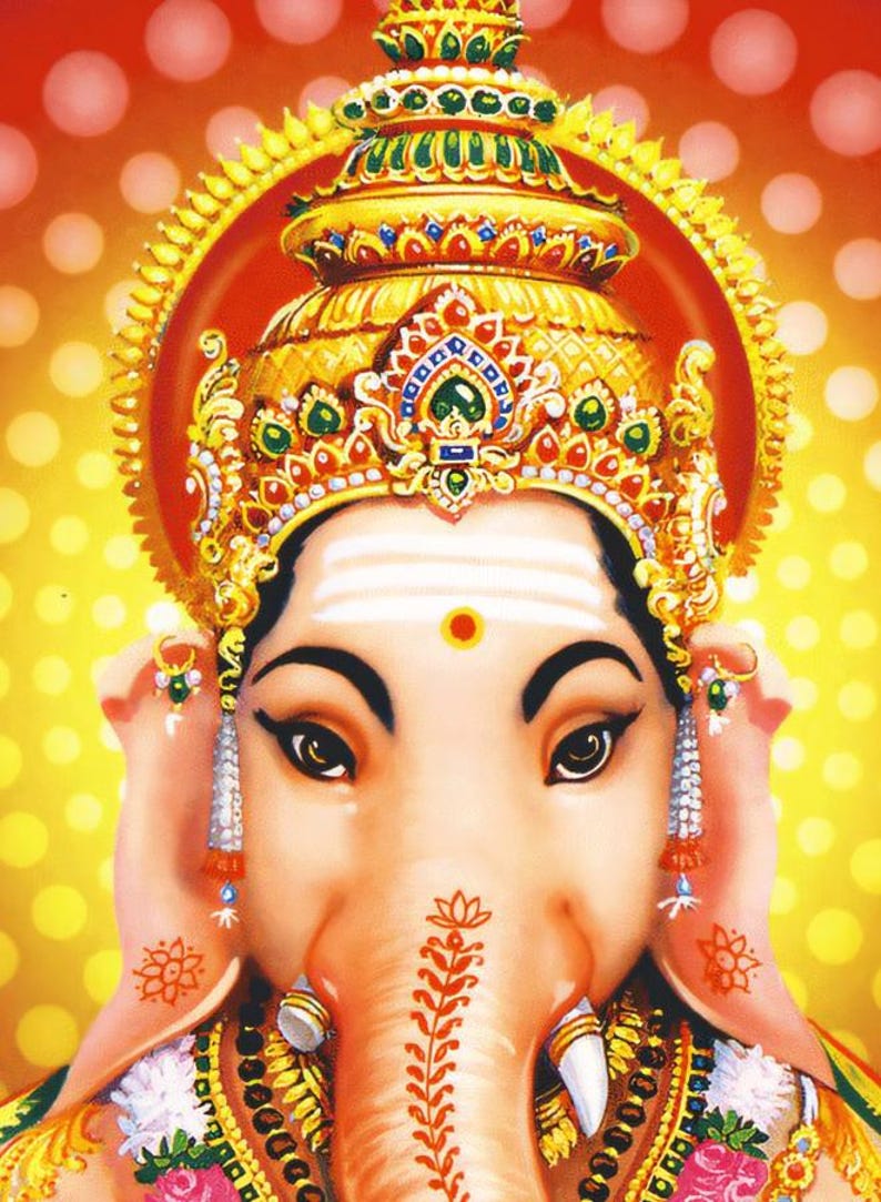 Divine Lord Ganesha Digital Download Art Print, Hindu Deity ...