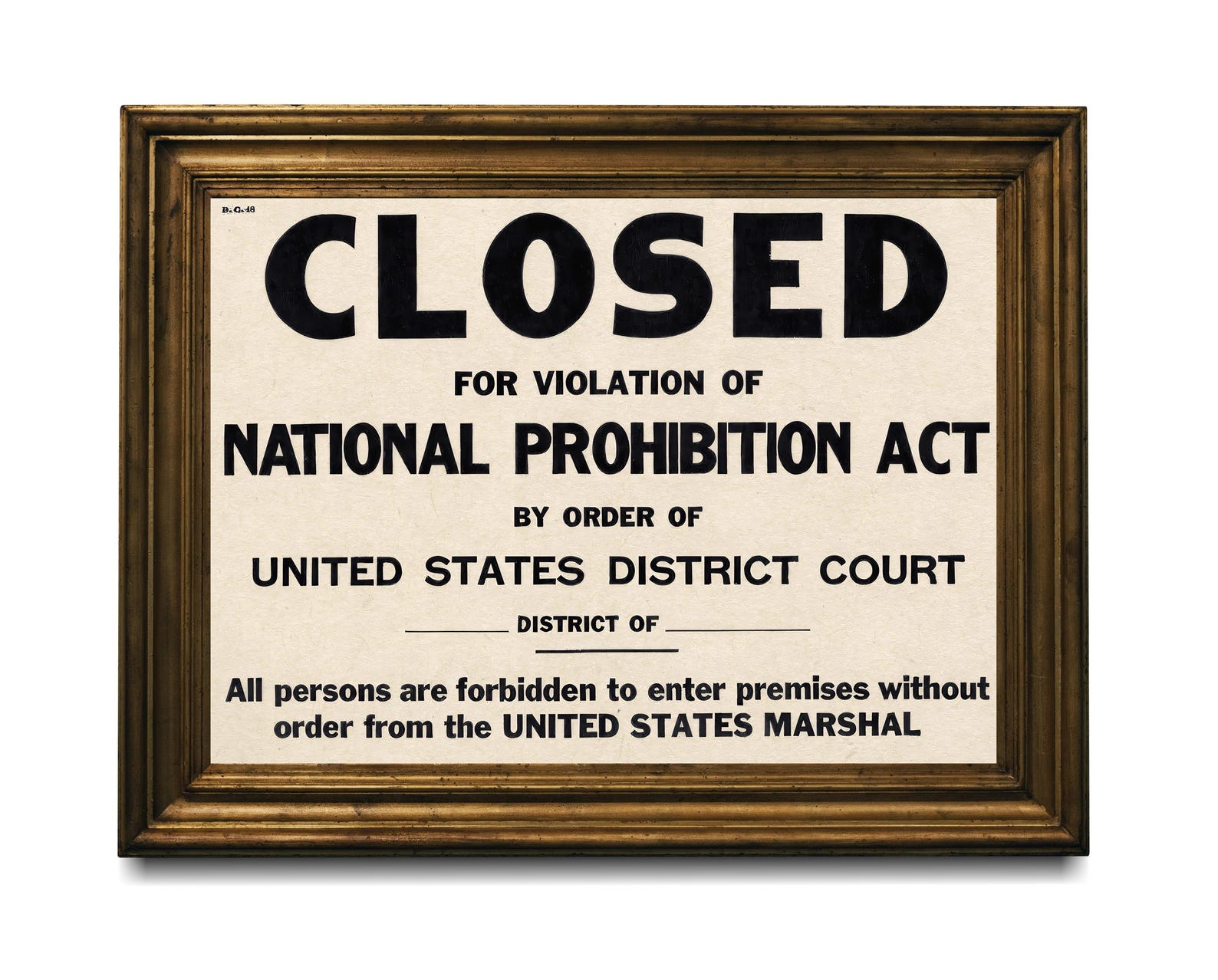 Prohibition Era Digital Art Print | Notice Sign | Vintage Inspired Wall ...