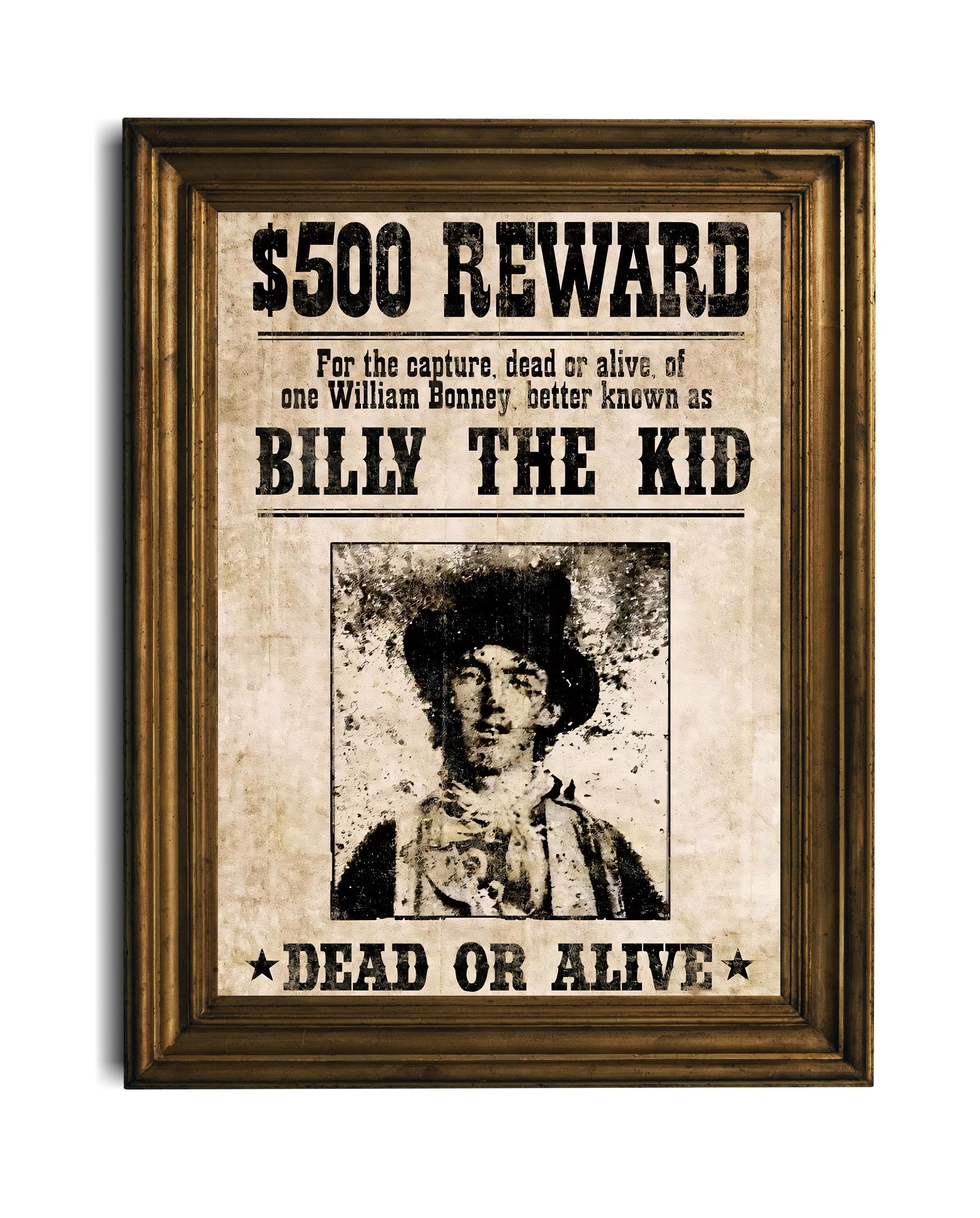 Billy the Kid Wanted Poster - Historic Wild West Outlaw Digital Print ...