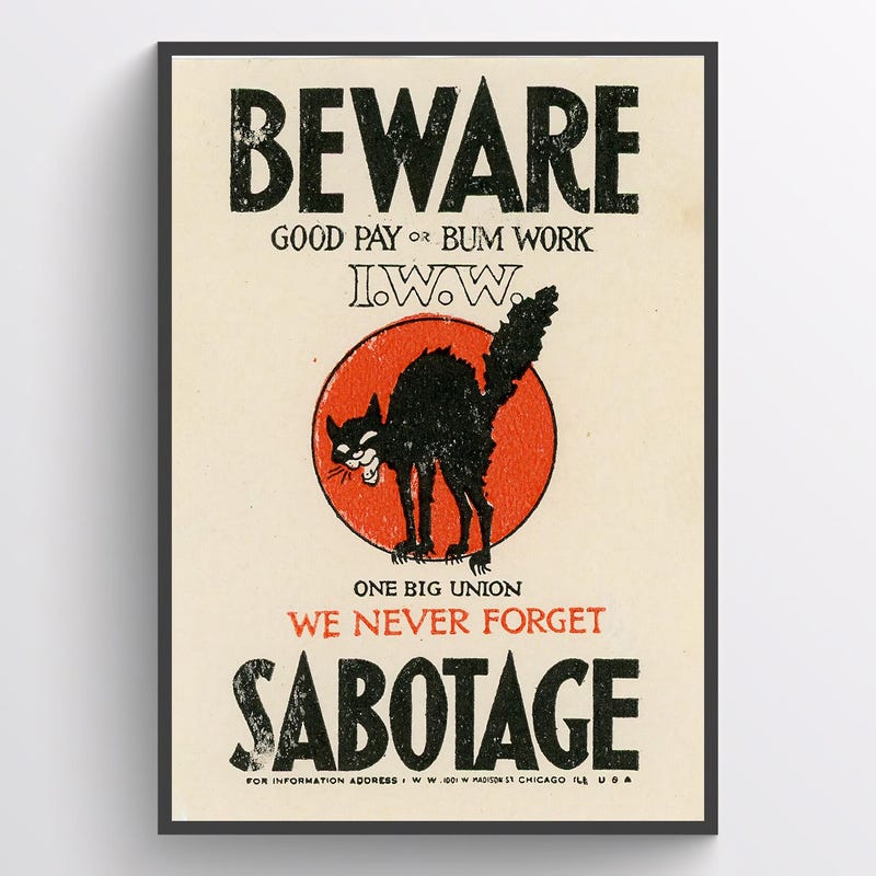 Worker Cat Poster - Etsy