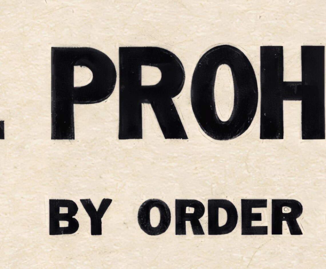 Prohibition Era Digital Art Print | Notice Sign | Vintage Inspired Wall ...