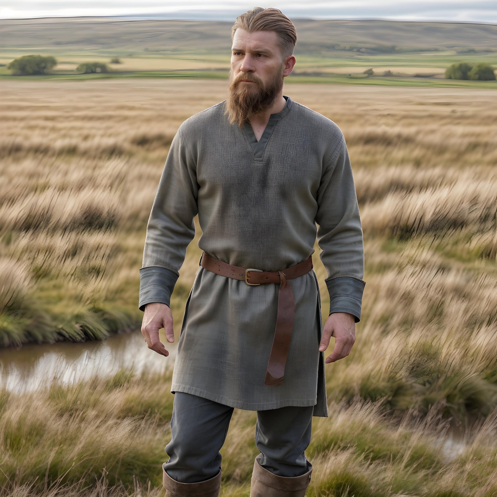 Pirate Men's Viking Tunic Medieval Warrior Attire Norse Ren Fair ...