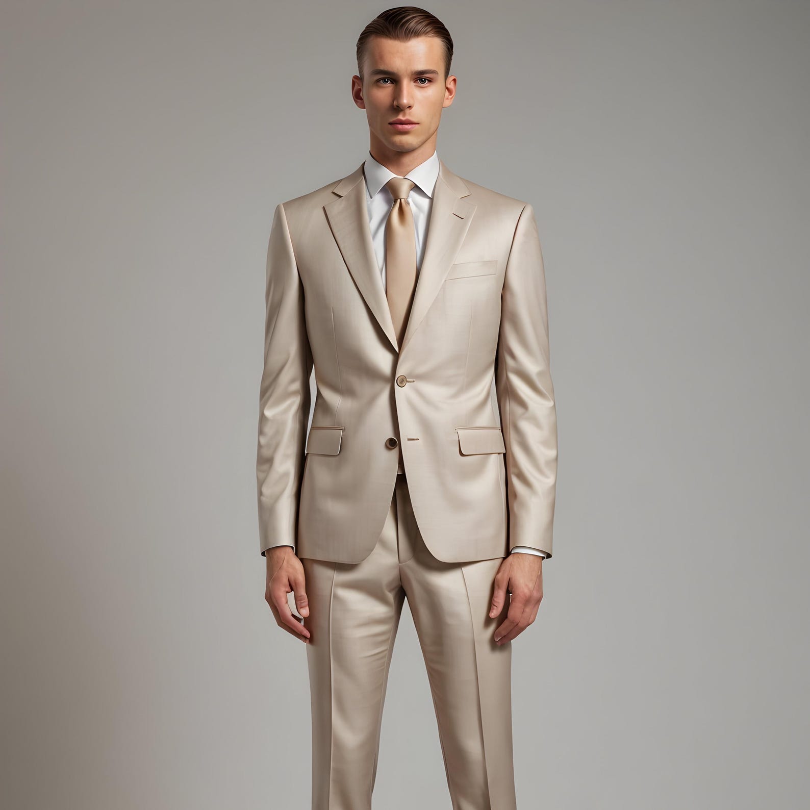 Bespoke Camel Suit for Men Tailored Camel 3-piece Wedding Attire ...