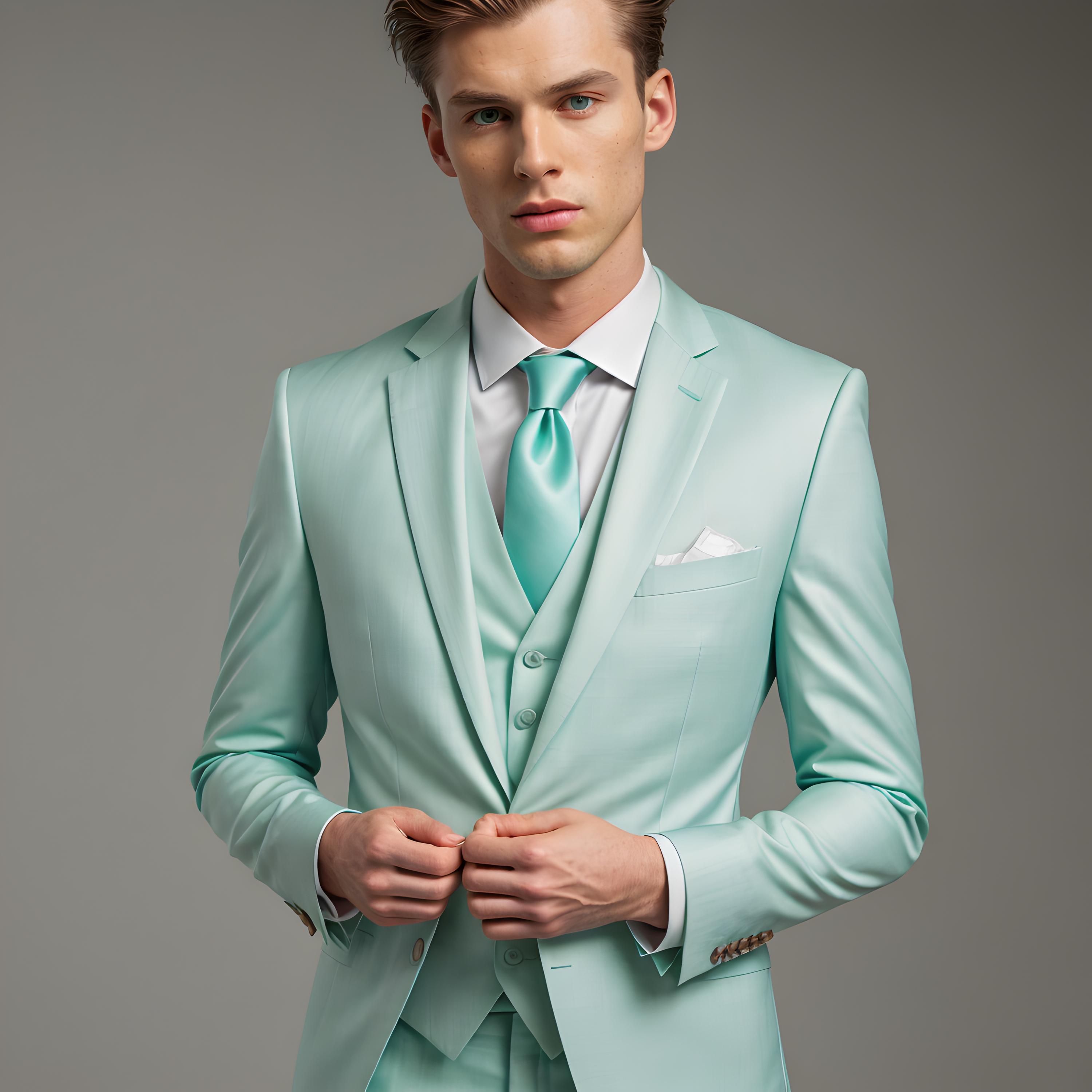 Mint Green Formal Suit Sophisticated Mint Formal Attire Elegant ...