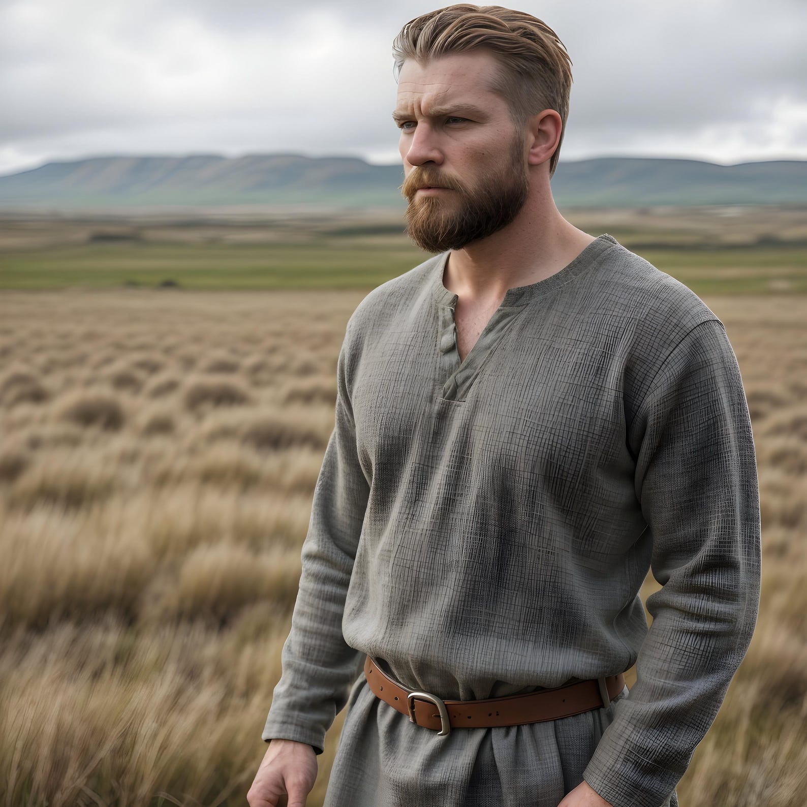 Pirate Men's Viking Tunic Medieval Warrior Attire Norse Ren Fair ...
