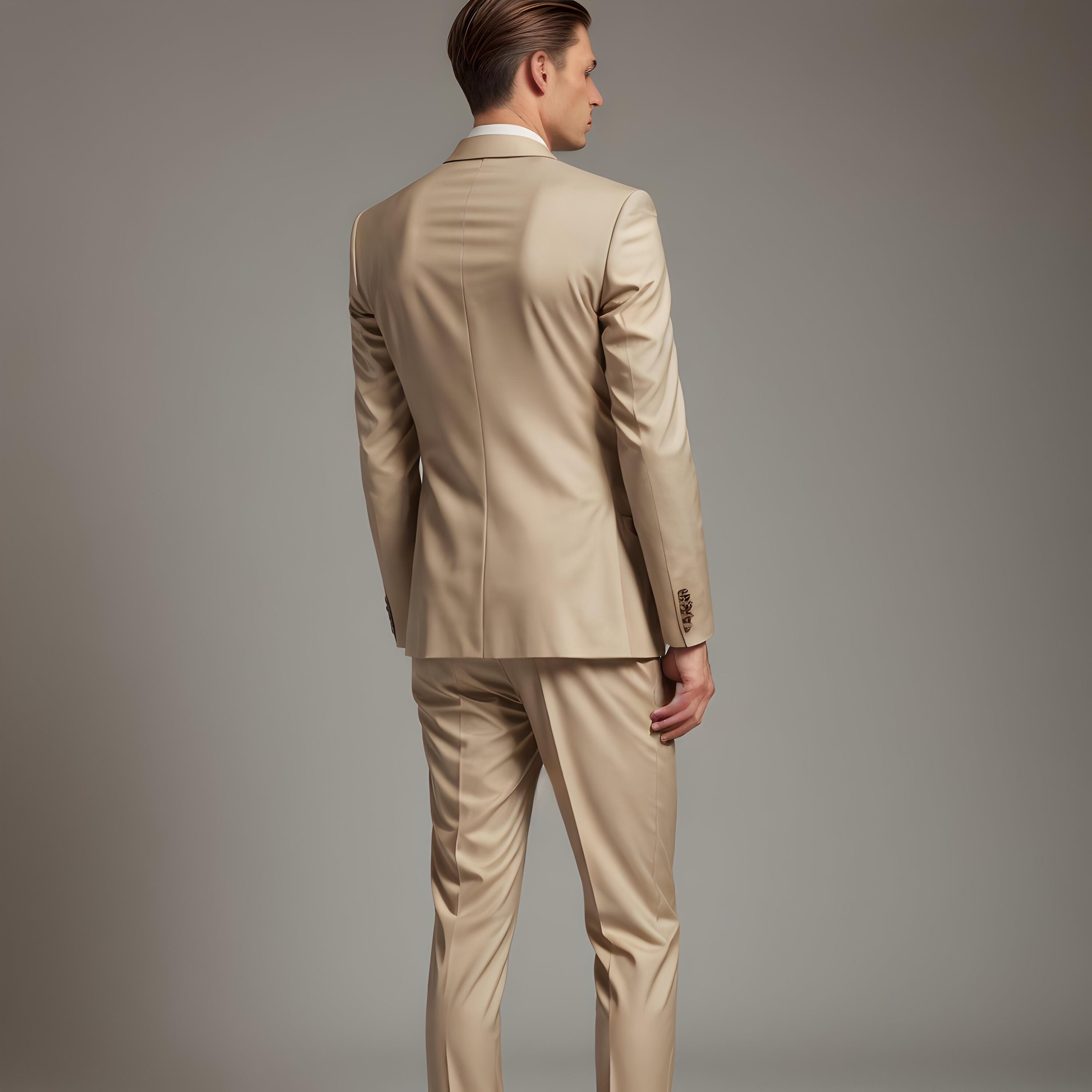 Bespoke Camel Suit for Men Tailored Camel 3-piece Wedding Attire ...