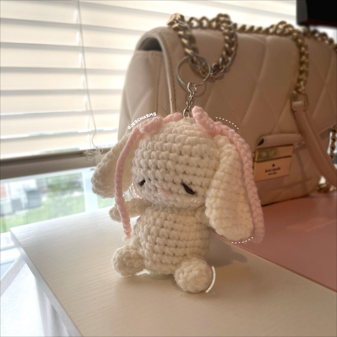 Crochet Bunny Keychain - Etsy