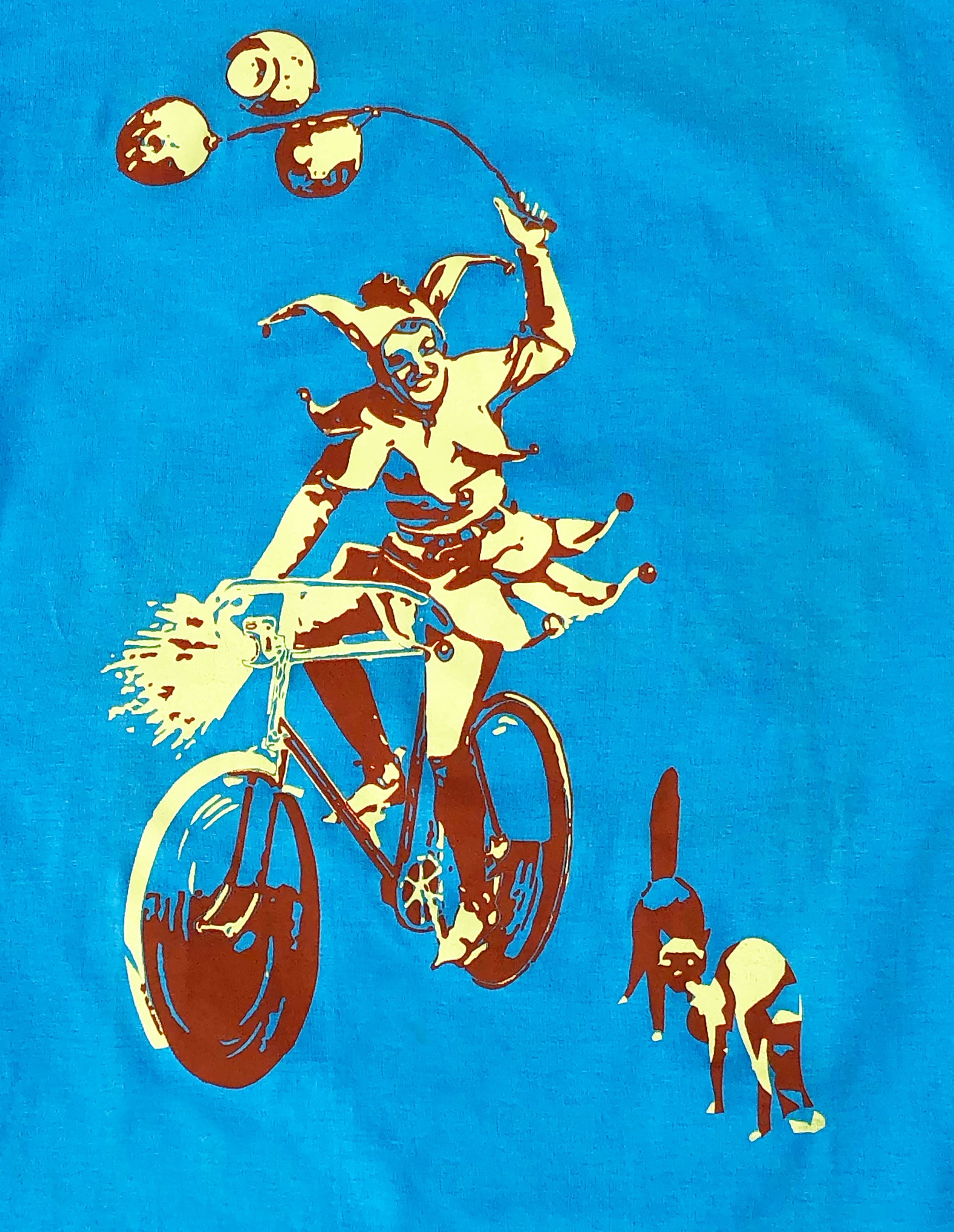 Women's Bicycle T-shirt, the Jester, in Light Blue - Etsy