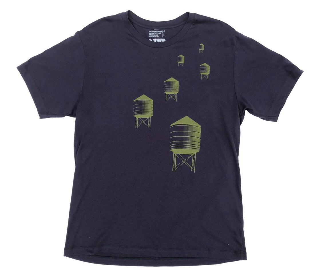 Men's Water Towers Tshirt in Navy Blue - Etsy