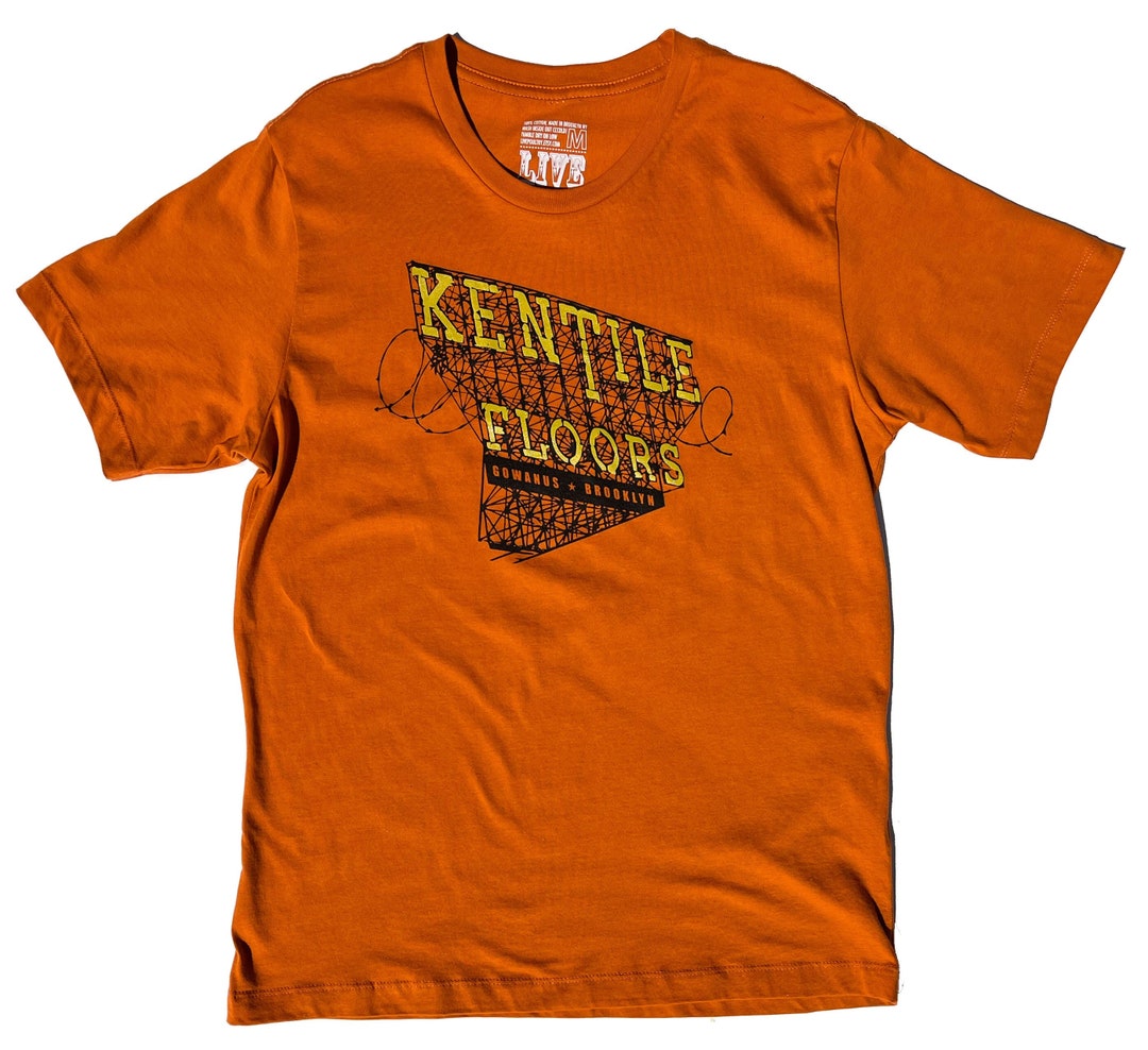 Kentile Floors Brooklyn Sign Men's T Shirt in Retro Orange - Etsy