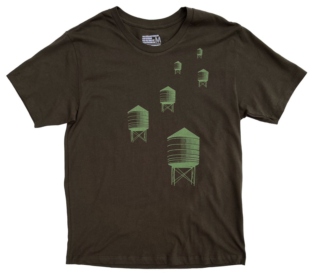 Water Towers Men's Tshirt in Dark Brown - Etsy