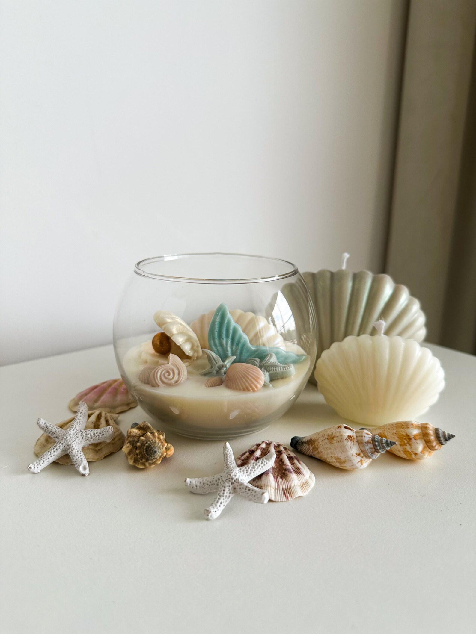 Shell Candles, Sea Shell Candle, Soy Wax Candle, Sea Gift, Clam Shell ...